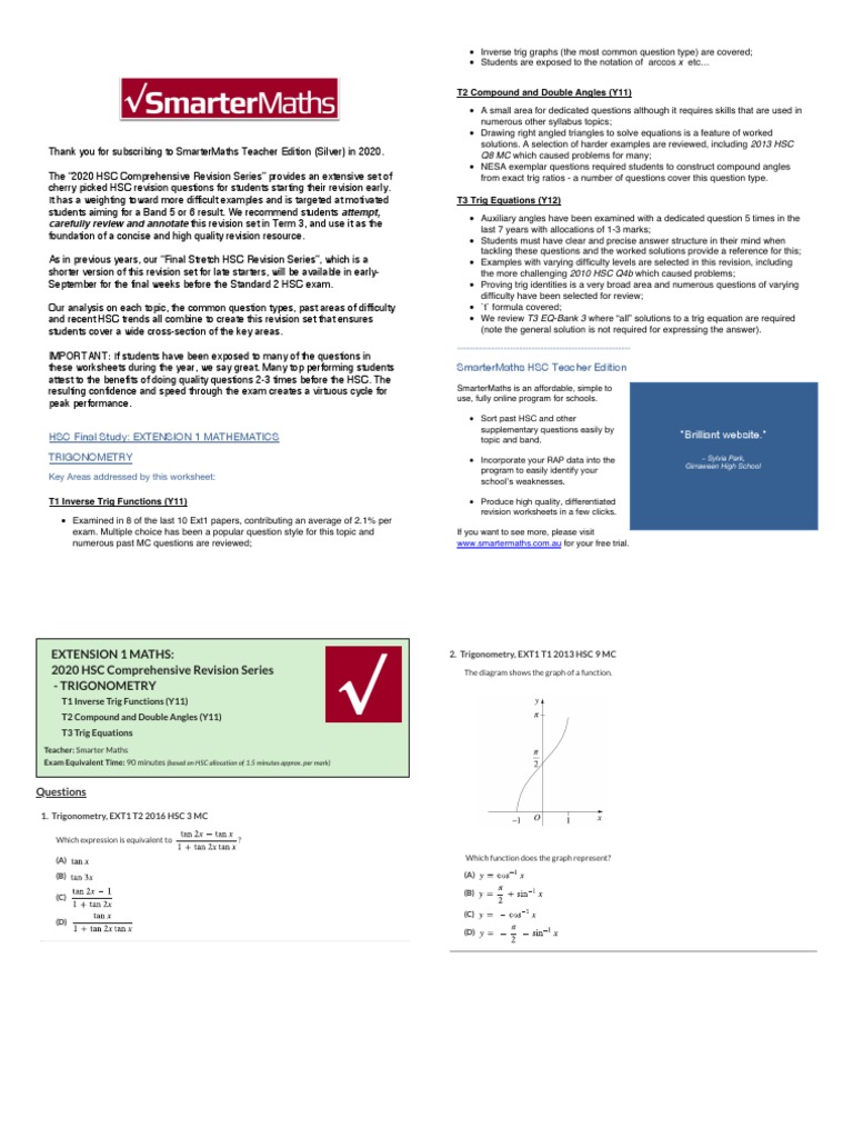 Trig Equations | PDF | Function (Mathematics) | Trigonometry
