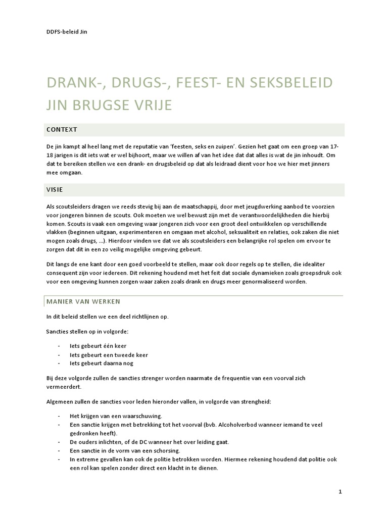 DDFS Beleid | PDF