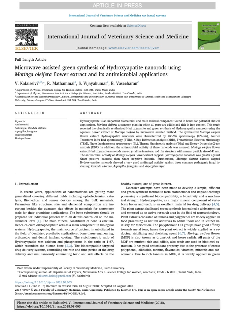 Kalaiselvi 2018 | PDF | Transmission Electron Microscopy | Aspergillus