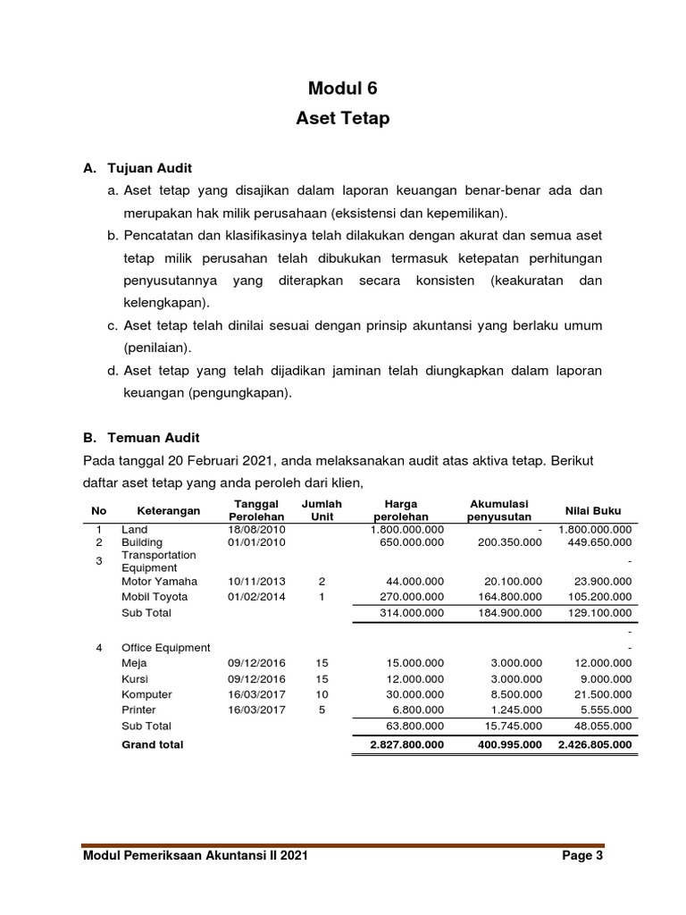 Modul 6 - Lab Pemeriksaan Akuntansi 2 | PDF