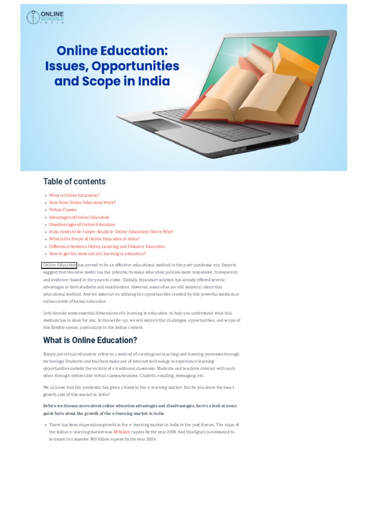 Online Education What Is It and How Does It Work in 2023 | PDF ...