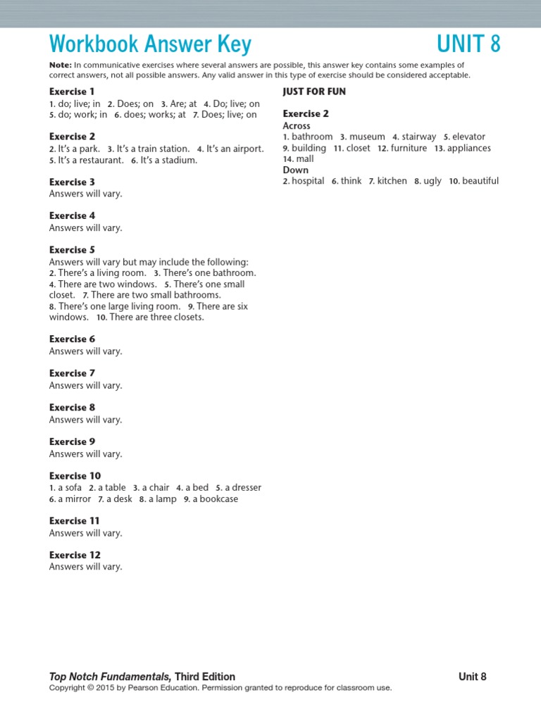 Top Notch Fundamentals B - WB Answer Key Third Ed | PDF | Cuisine | Foods