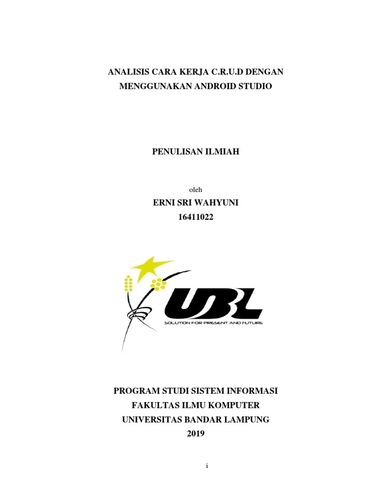 Analisis Cara Kerja CRUD Dengan Menggunakan Android Studio | PDF