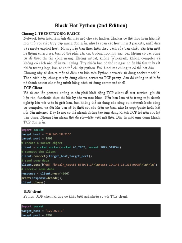 Black Hat Python | PDF