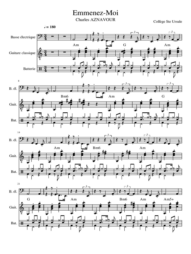 Enmenez-Moi Charles Aznavour | PDF