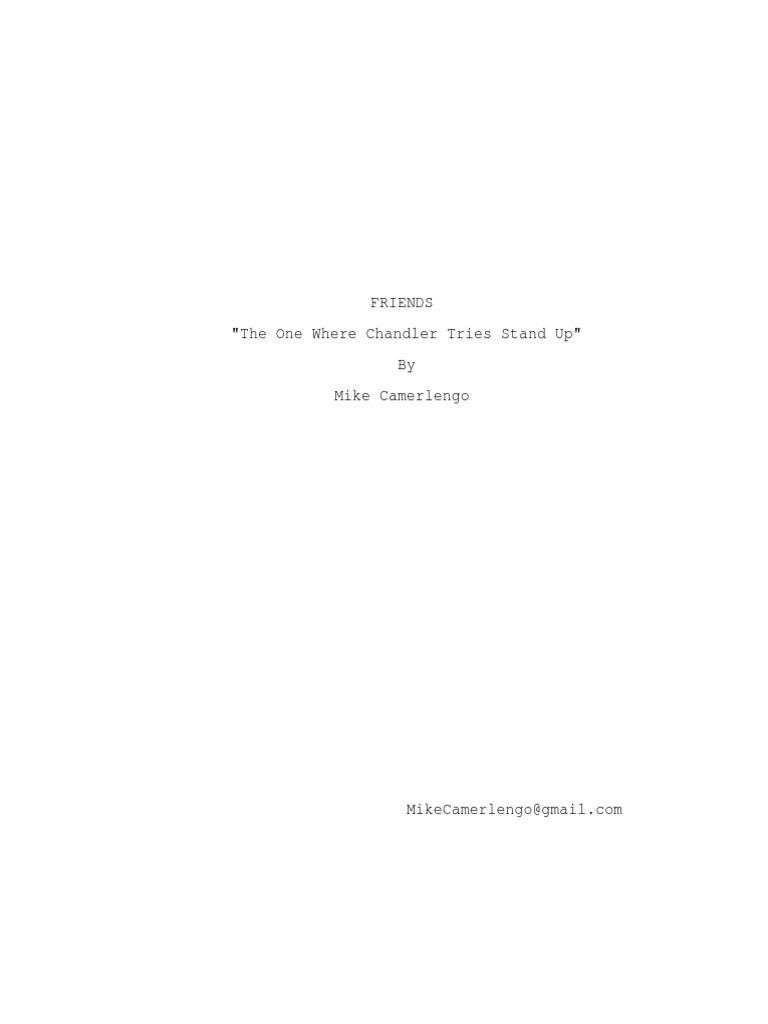 Script+friends-+(1) | PDF | Friends