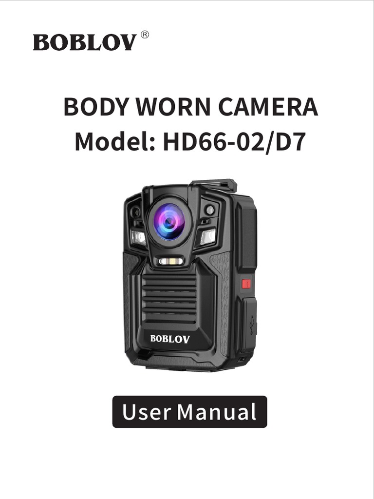 HD66-02/D7 Body Camera User Manual | PDF | Software | Computing
