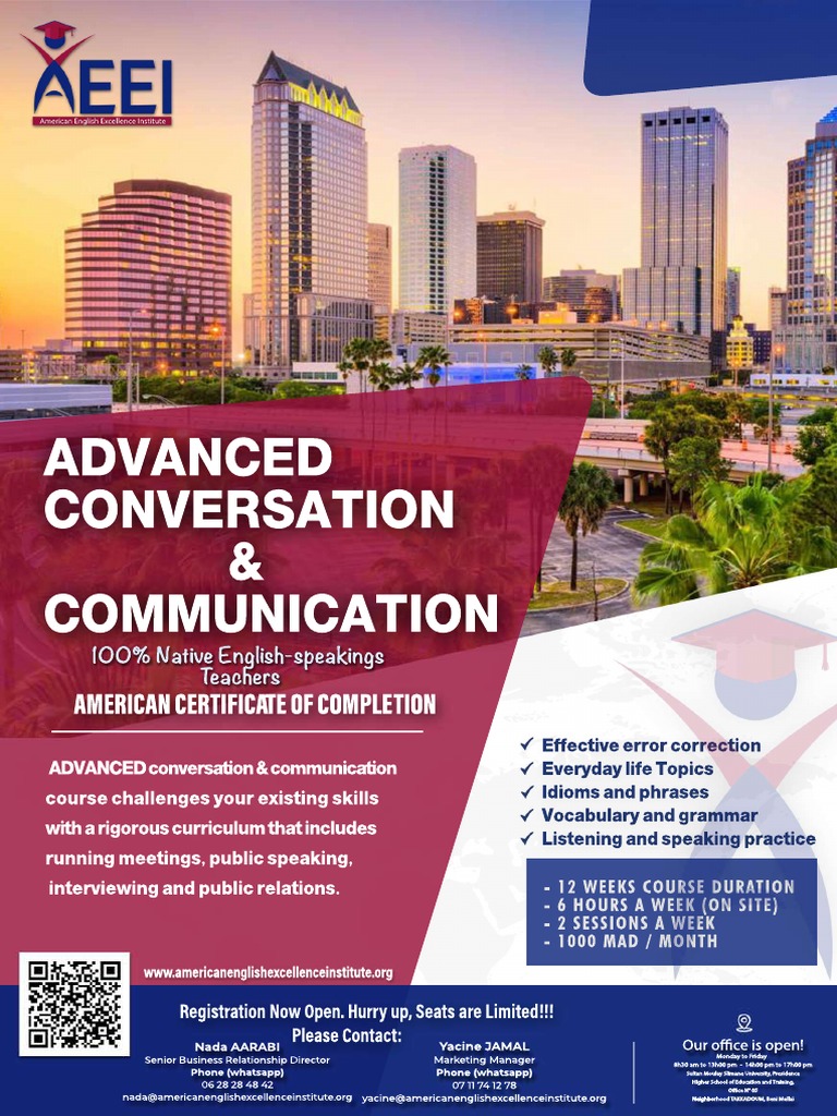Communication and Conversation Flyer - American English Excellence ...