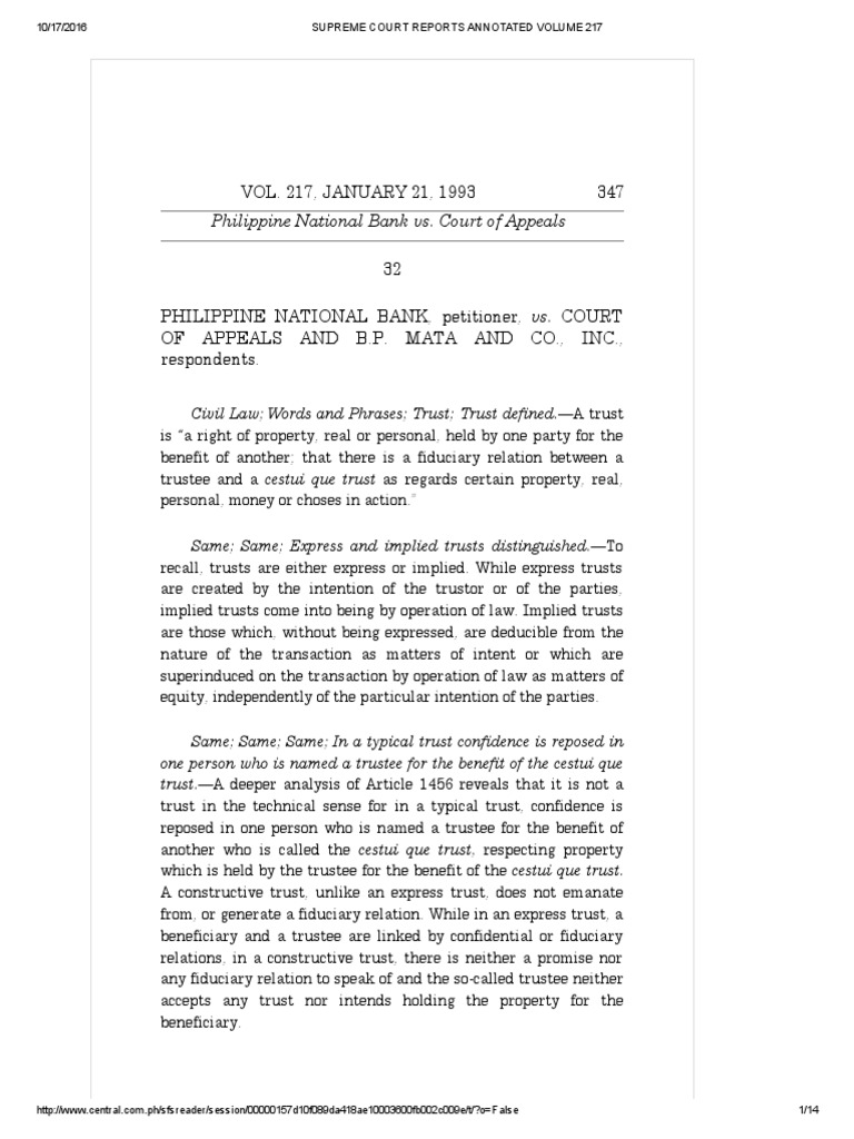 7 PNB Vs CA | PDF | English Trust Law | Trust Law