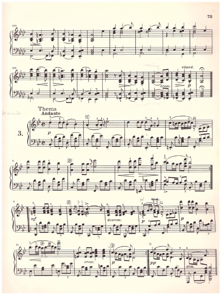 Schubert D. 935 #2 Variations in BB Major | PDF
