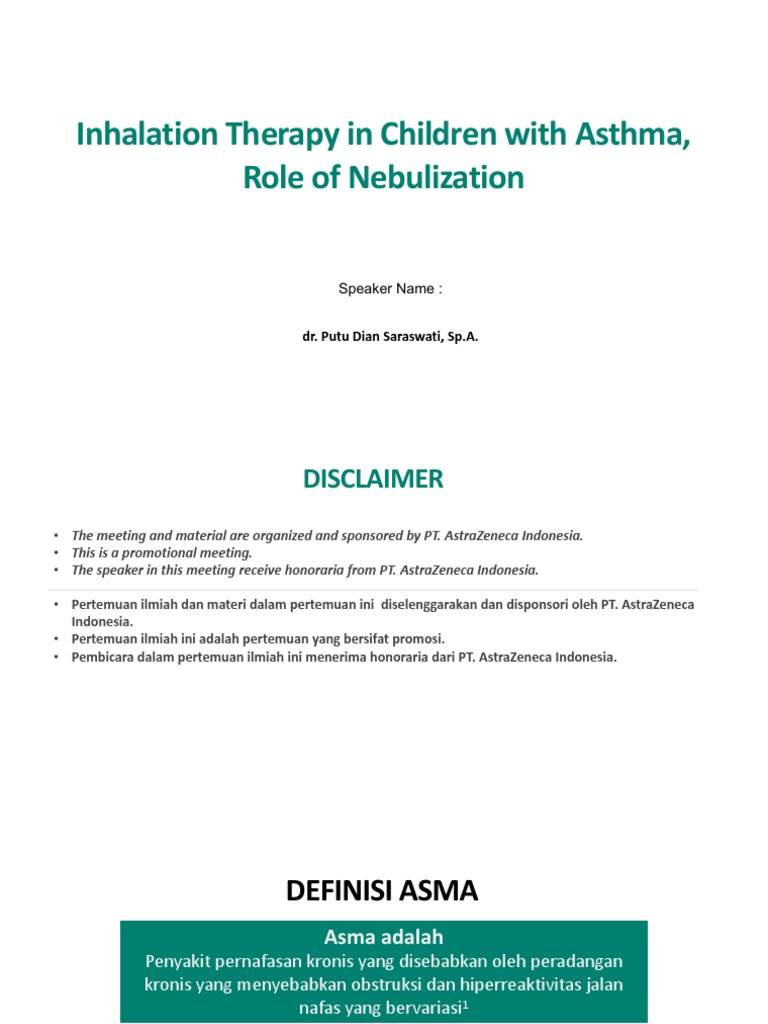 Terapi Asma Anak Dr. Putu Dian Saraswati, Sp.A | PDF
