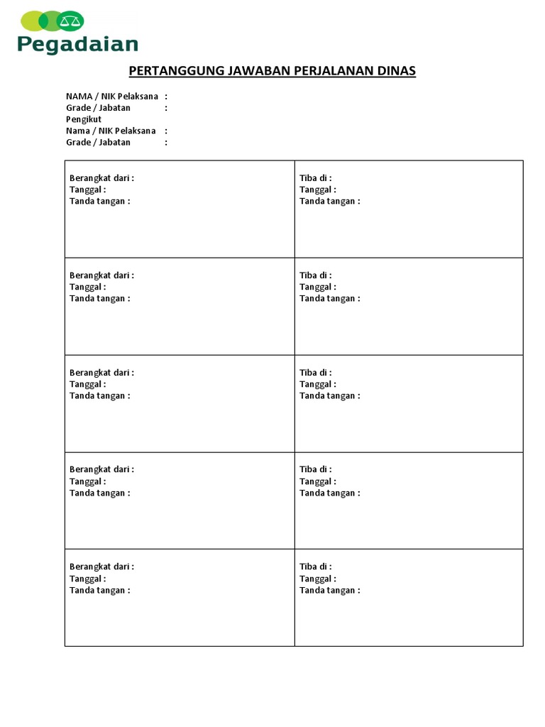 Form Datang Tiba | PDF