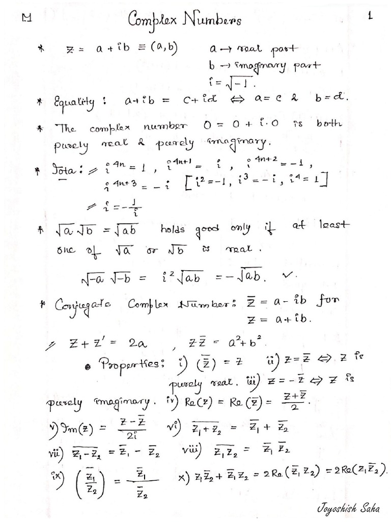 Quadratic Equations and Complex Number | PDF