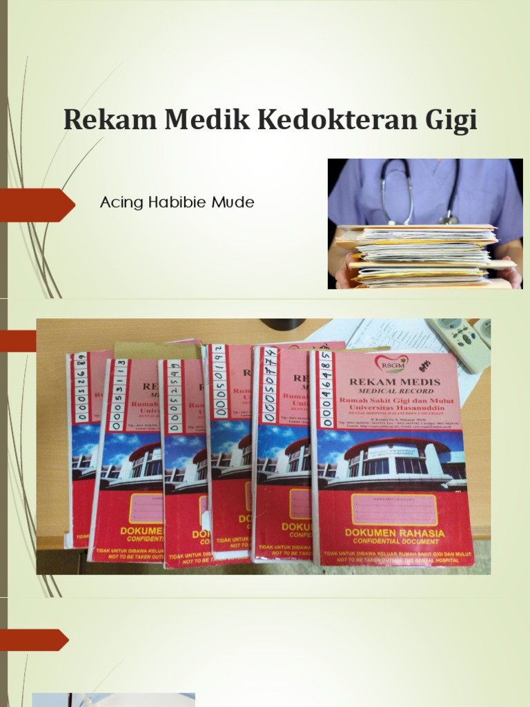 Rekam Medik Kedokteran Gigi | PDF