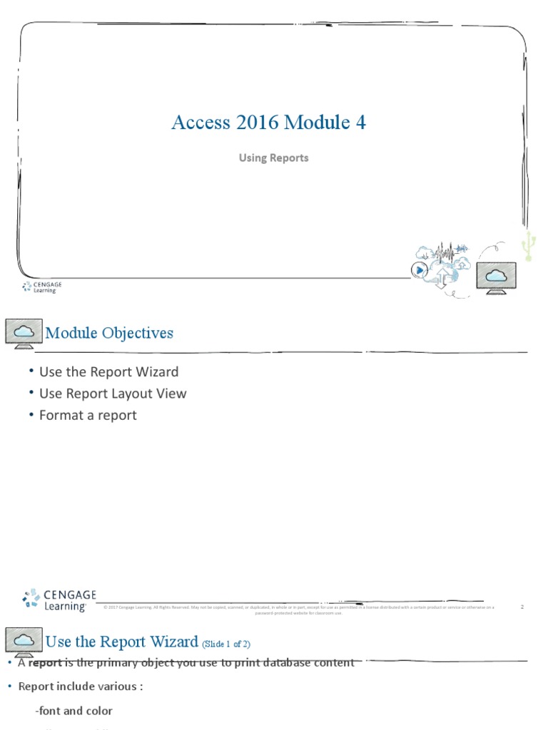Access 2016 Module 4 PPT Presentation | PDF | Page Layout | Computing