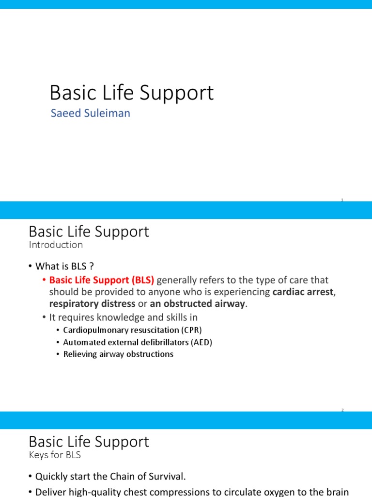 Basic Life Support Guide | PDF | Cardiopulmonary Resuscitation | Medicine