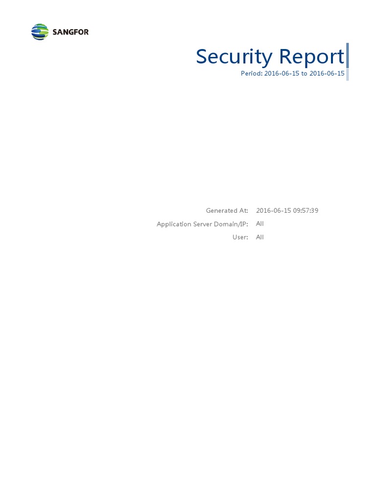 Security Report Sample | PDF | Malware | Antivirus Software