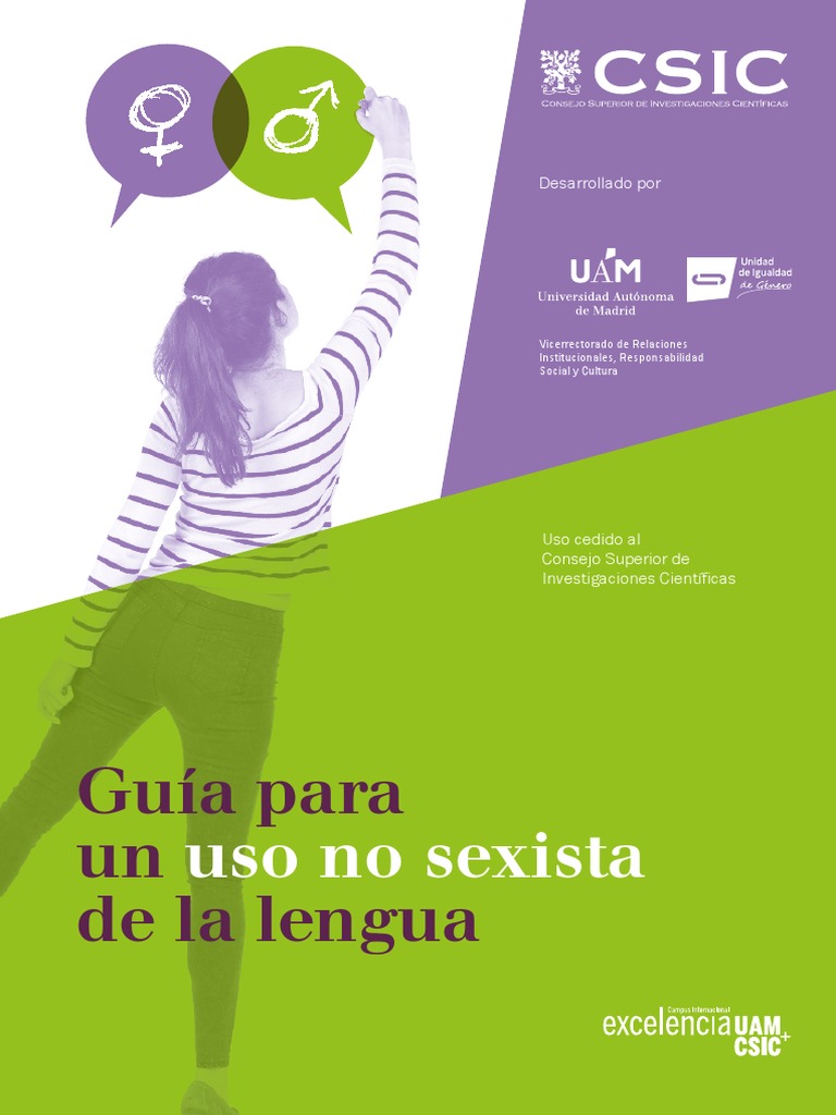 Guia para Un Uso No Sexista de La Lengua Adoptada Por Csic2 | PDF | Maestros | Sexismo