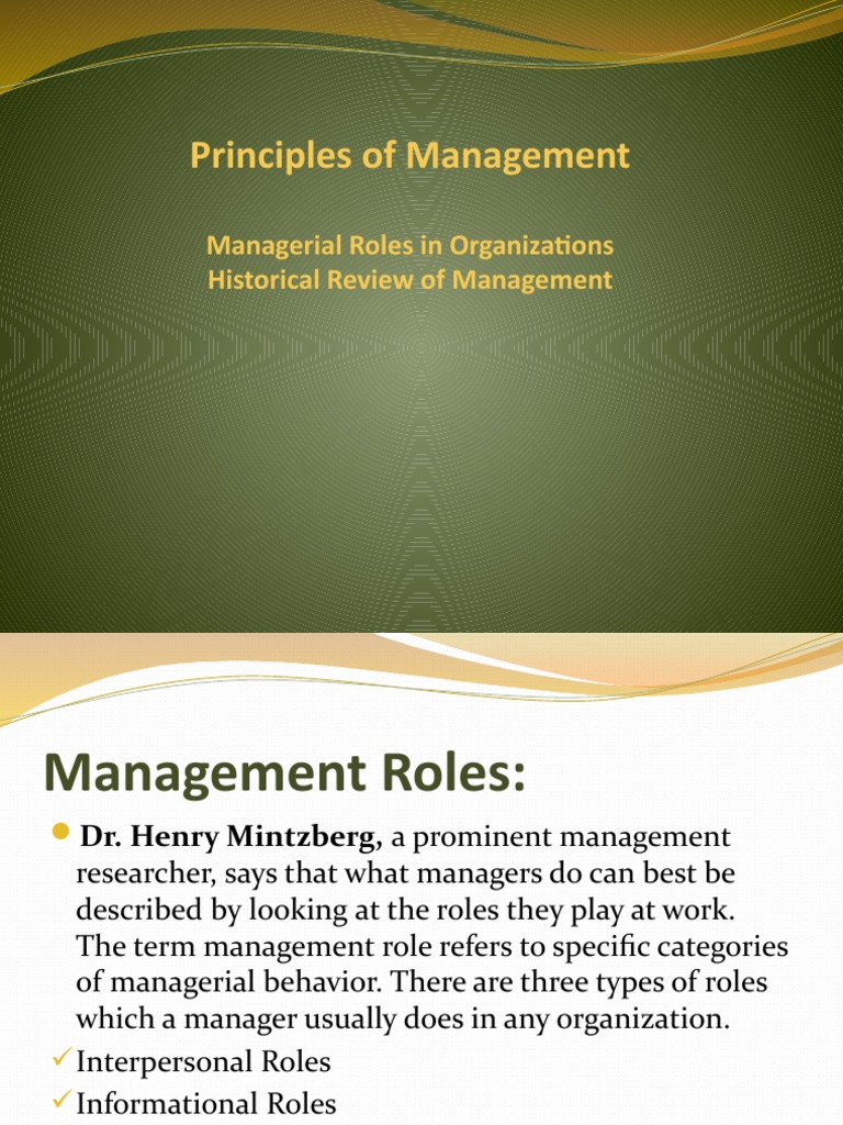 Principles of Management Topic 2 | PDF | Business | Behavioural Sciences