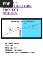 To Find The Refractive Index of Water, Oil Using A Plane Mirror and A ...