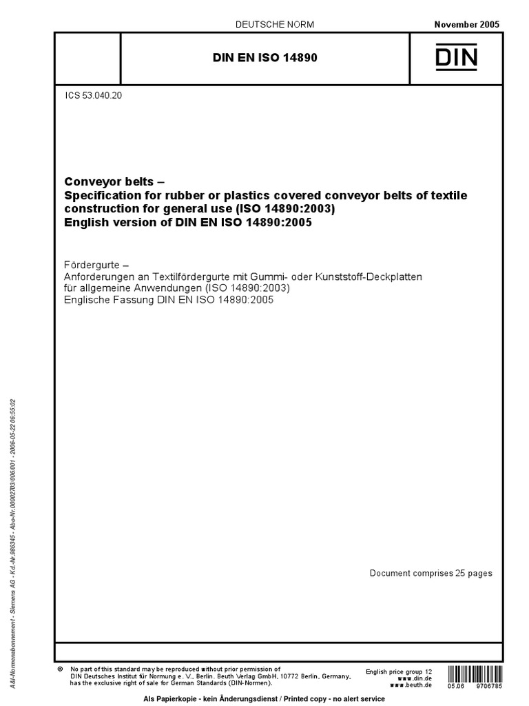 Din en Iso 14890-2005 | PDF | Weaving | Yarn