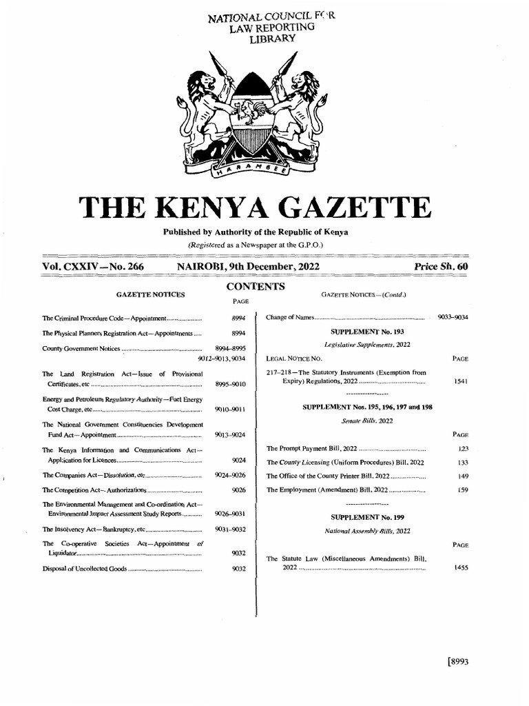 Vol - CXXIV-No .266 | PDF | Bankruptcy | Government