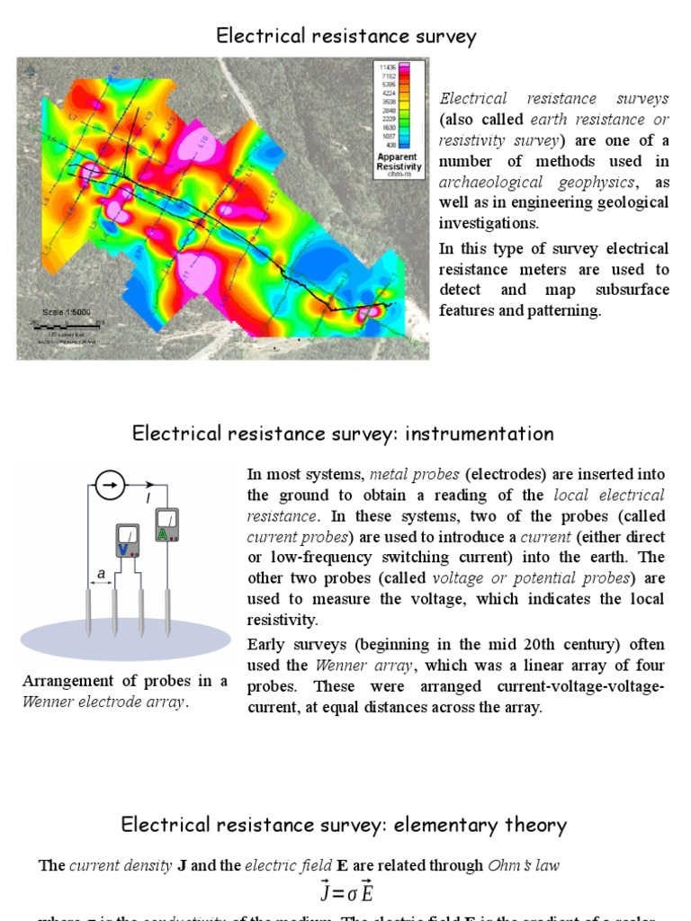 Electrical Resistance Survey Overview | PDF | Science | Electromagnetism