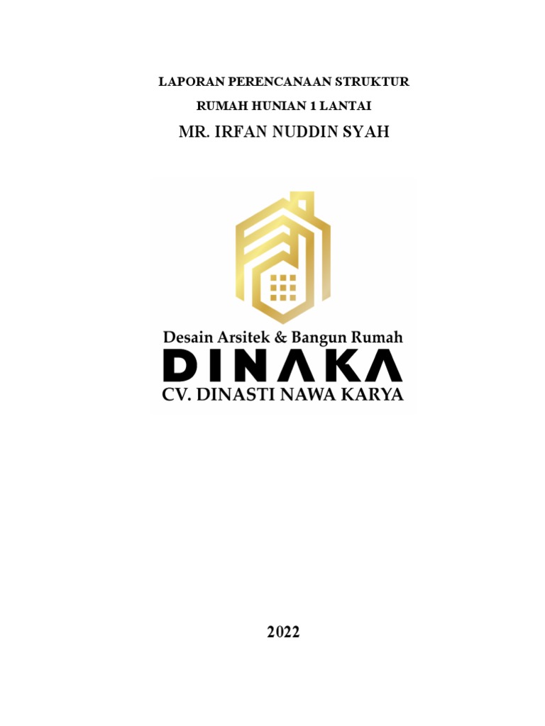 Laporan Struktur Rumah 1 Lantai | PDF | Sains & Matematika