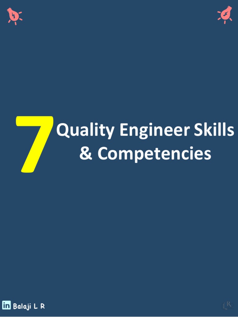 Quality Engineer Skills and Competencies | PDF | Statistics | Reliability Engineering