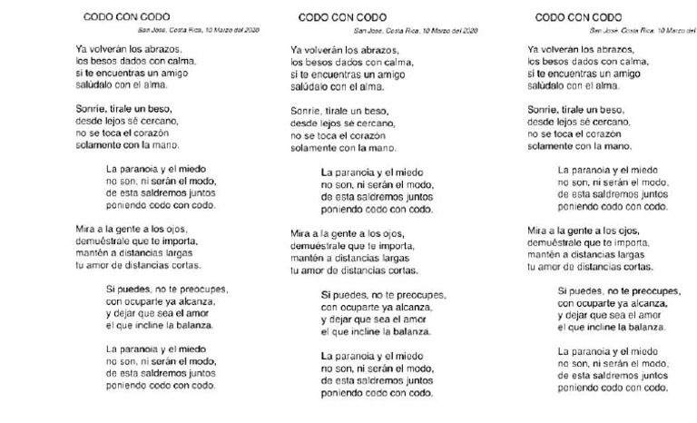Poema Codo Con Codo | PDF