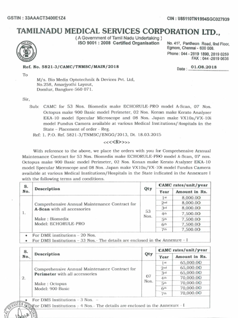 5821-3-A-SCAN, Perimeter, Specular Microscope, Fundus Camera - Bio ...
