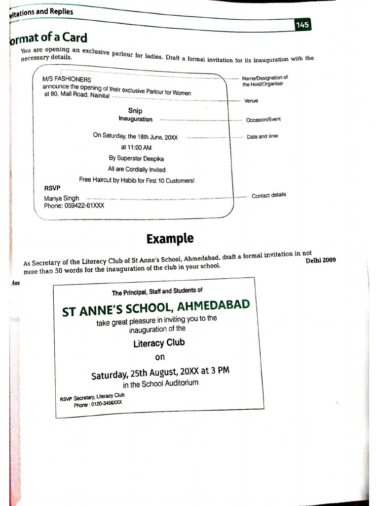 Formal Invitations and Replies | PDF