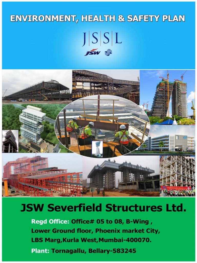 Ehs Plan - JSSL | PDF | Welding | Construction