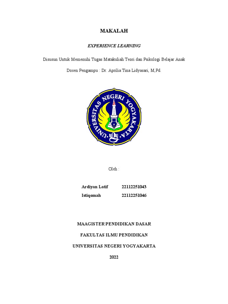 Makalah Experiental Learning | PDF