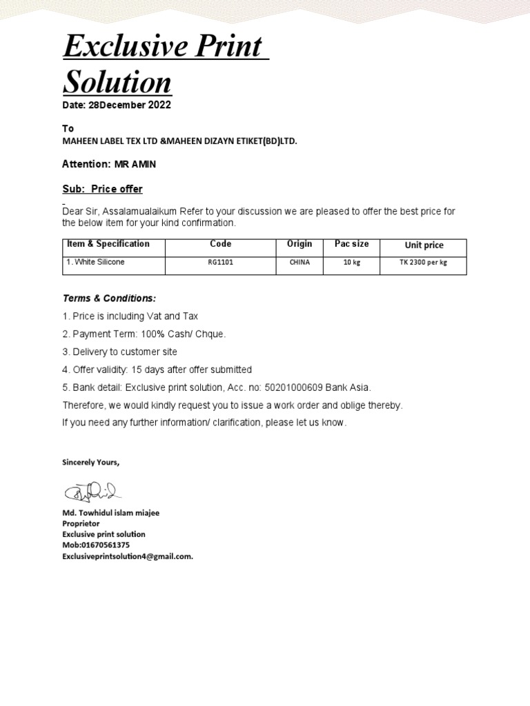 Offer Latter For Maheen Label 28-12-22 | PDF