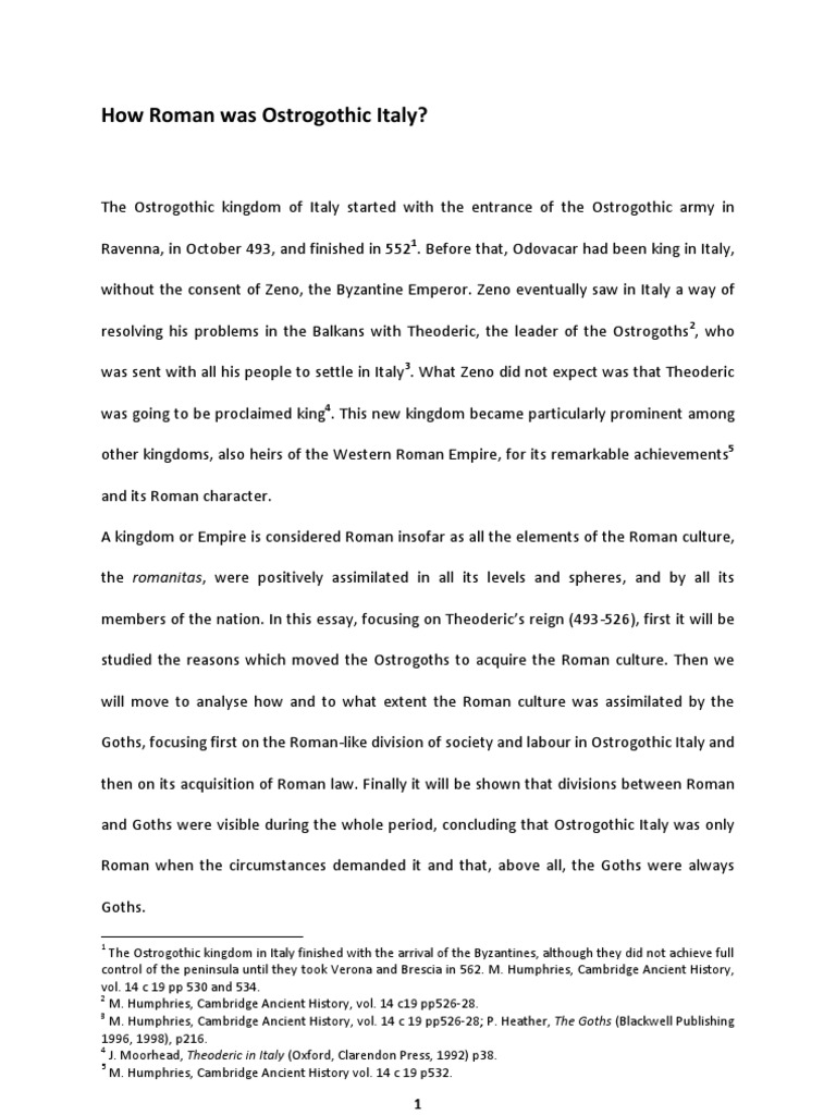Ostrogothic Italy's Roman Identity | PDF | Byzantine Empire | Ancient ...