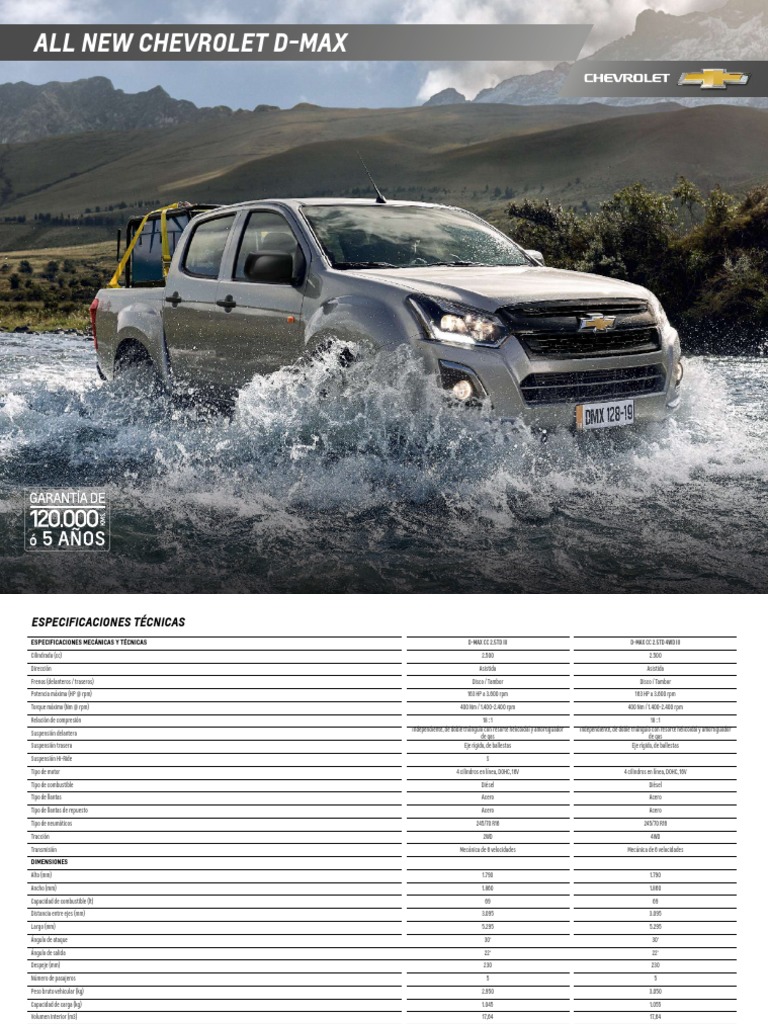 Ficha Tecnica D Max Octubre VF 2 | PDF | Eje | Tracción en las cuatro ...
