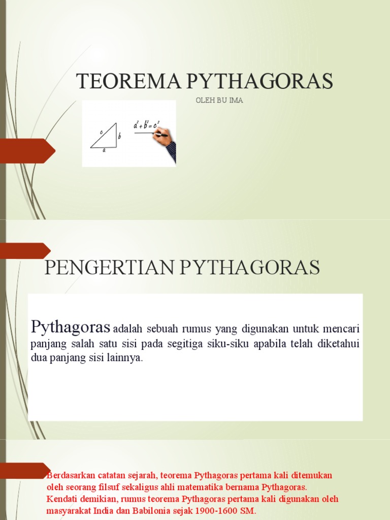 Teorema Pythagoras | PDF | Metode & Bahan Ajar