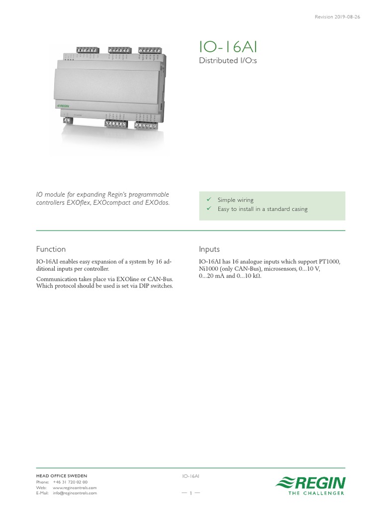 DIN IO Module 16ai | PDF | Alternating Current | World Wide Web