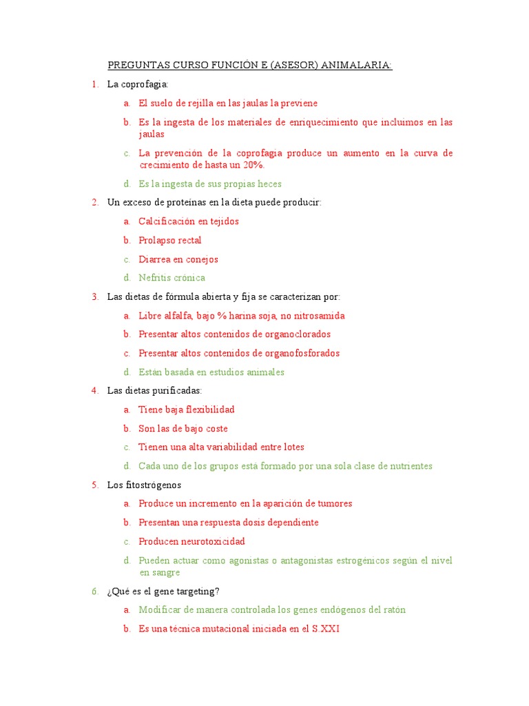 Preguntas Curso Función e | PDF | Reproducción | Dolor