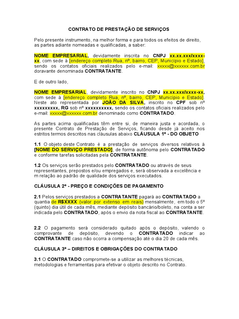 CONTRATO - Cliente | PDF | Direito Privado | Direito Comercial