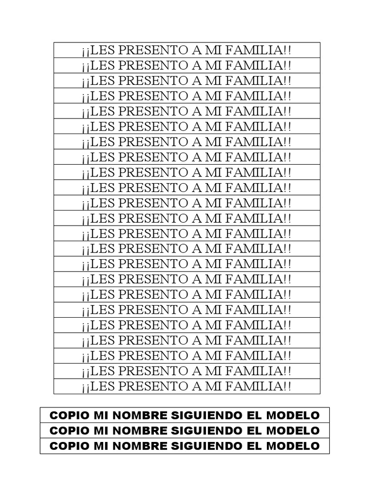 Les Presento A Mi Familia | PDF