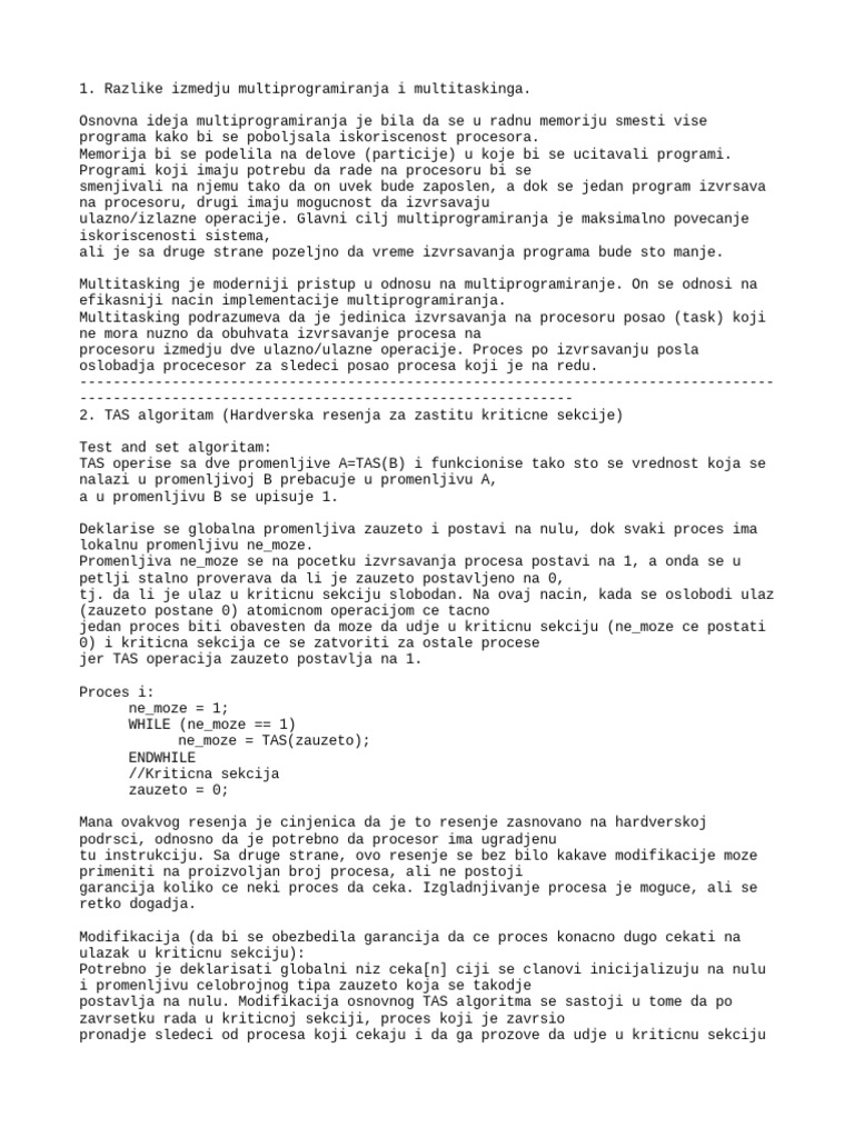 Odgovori Na Ispitna Pitanja v2 | PDF