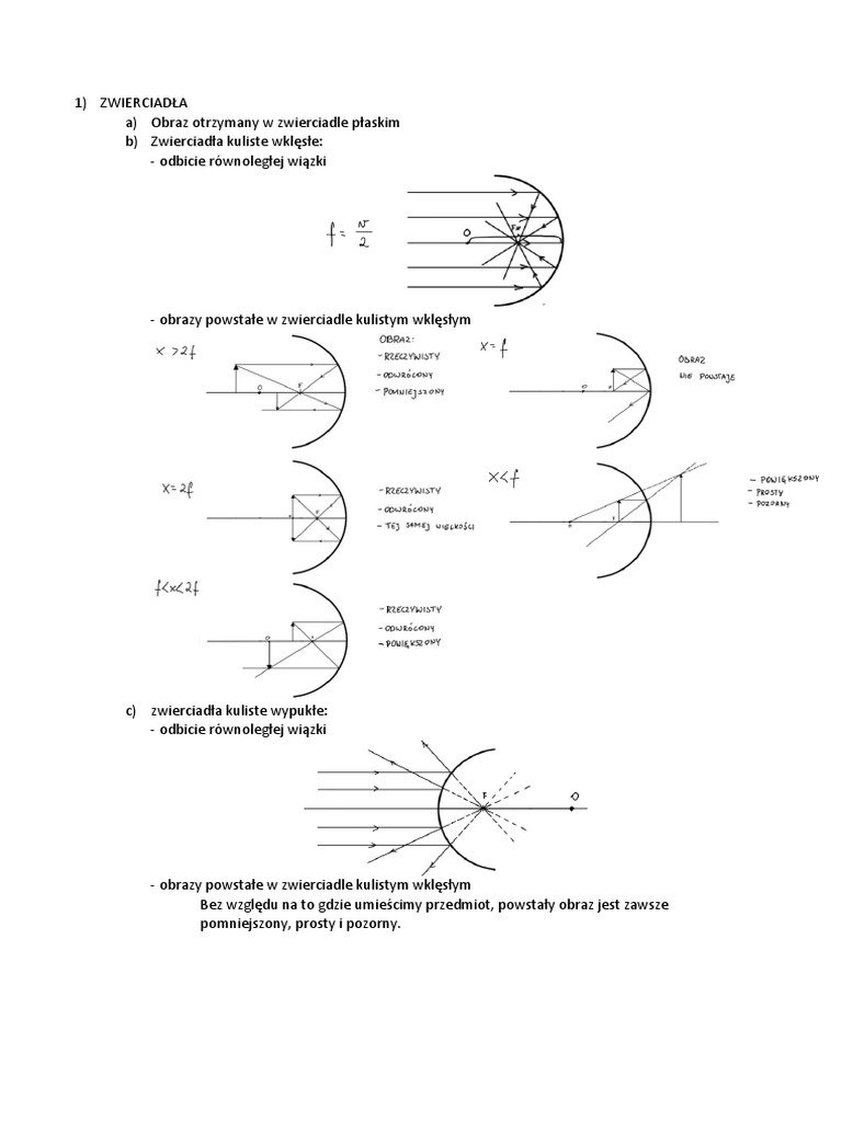 Fizyka Optyka Powt | PDF