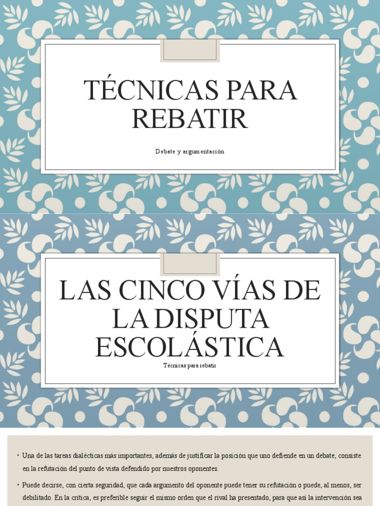 Técnicas para Rebatir | PDF | Falacia | Argumento