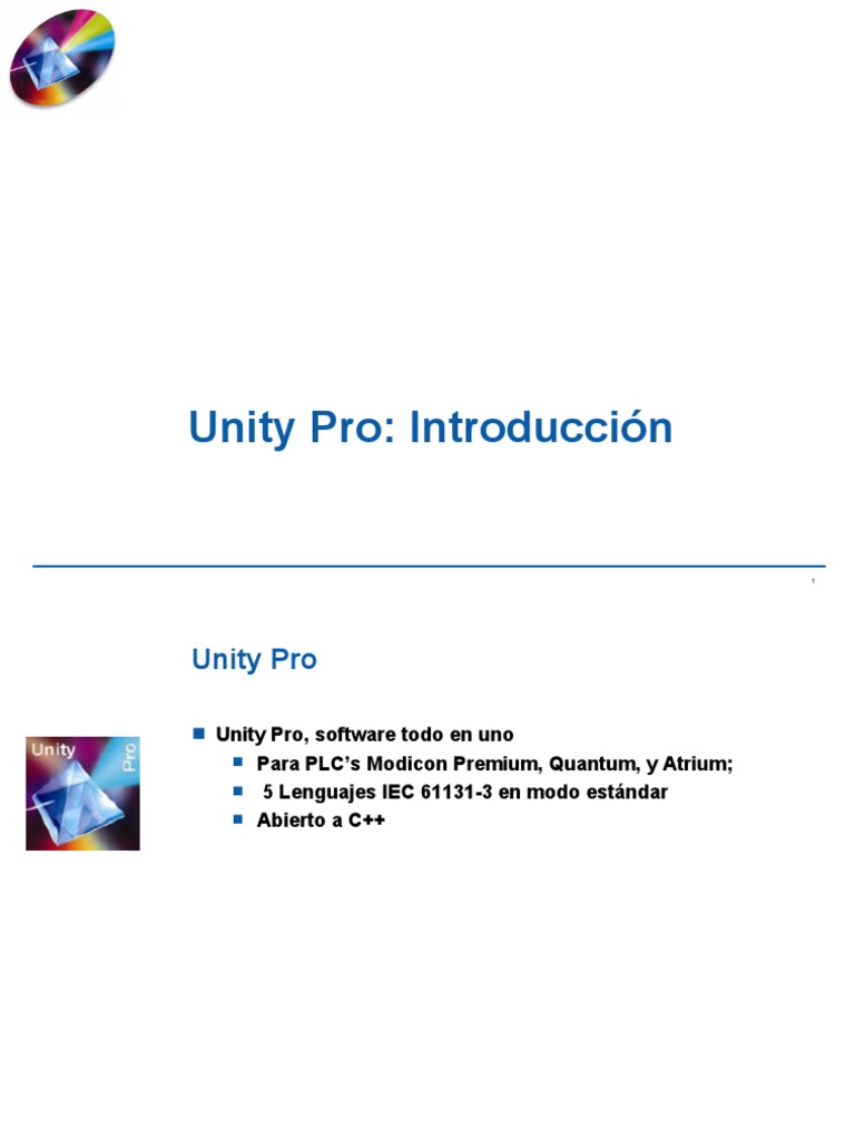 PLC UNITY CURSO 01 Introducción | PDF | Windows XP | Unidad (motor de juego)