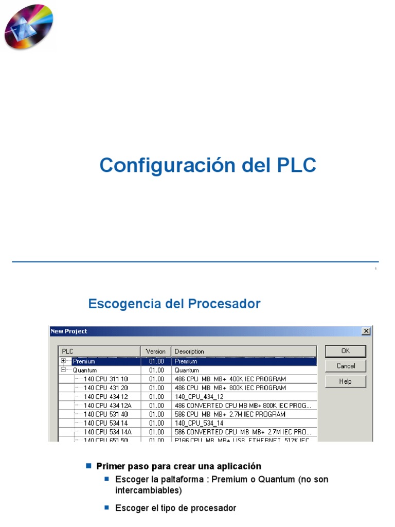 PLC UNITY CURSO 03 Configuración Del PLC | PDF | Controlador lógico programable | Unidad Central ...