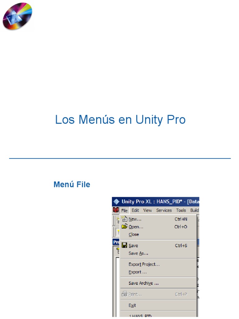 PLC UNITY CURSO 08 Los Menús en Unity Pro | PDF | Tecnología