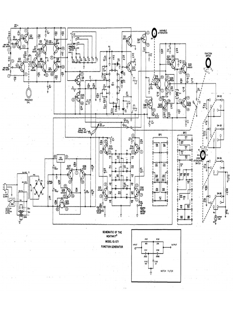 Heathkit Ig-1271 Function Generator SCH | PDF