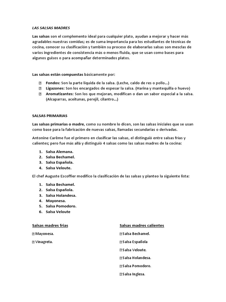 Las Salsas | PDF
